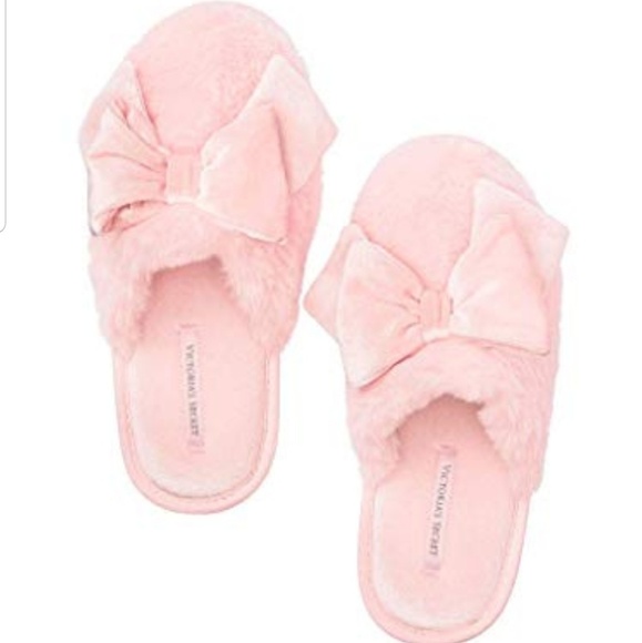 Victoria's Secret | Shoes | New Victorias Secret Slippers Pink With ...